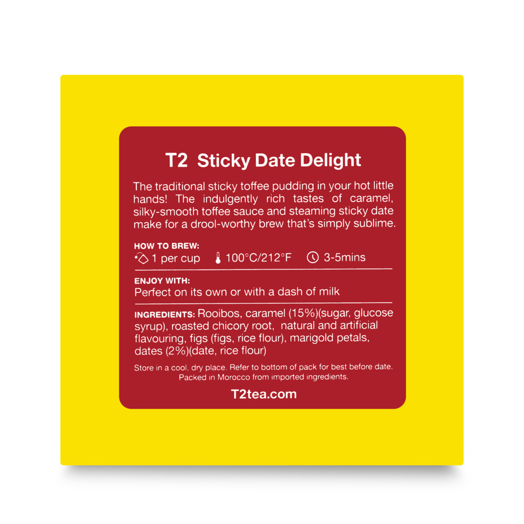 Sticky Date Delight Tea Bag Cube 25 Pack - T2 Tea